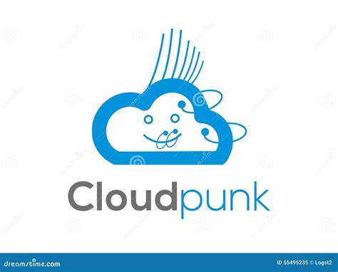 Cloud Punk Logo Sign Illustration Icon Stock Vector Illustration Of Visual Computing