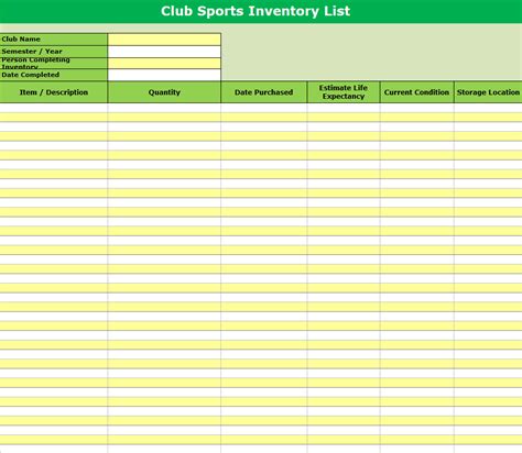 FREE Inventory List Excel Templates Word Excel Samples
