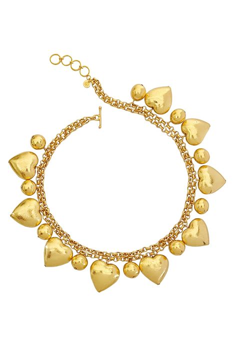 Buy Radhika Agrawal Jewels Heart And Bead Drop Contemporary Necklace Online Aza Fashions