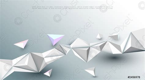 Vector 3d Geometric Polygon Line Triangle Pattern Shape For Wallpaper Stock Vector 2456978