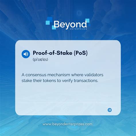 Beyond Enterprizes On Linkedin Proof Of Stake Pos A Consensus