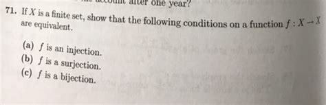 Solved If X Is A Finite Set Show That The Following Chegg Com