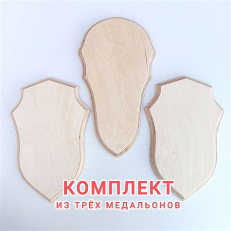 Медальон для трофеев, комплект 3 штуки, фанера, без покраски - купить с ...