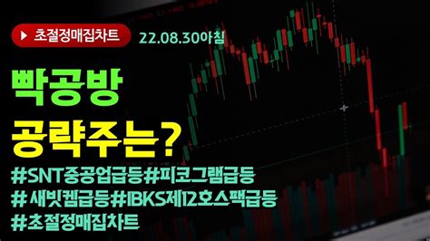 초절정매집차트 2022년8월30일9시 빡공방 공략주는초절정매집차트snt중공업 급등피코그램 급등 새빗켐 Ibks제12호스팩 급등 Youtube