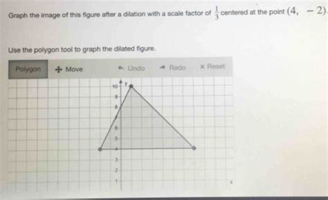 solved graph the image of this figure after a dilation with a scale factor of 1 3 centered at t