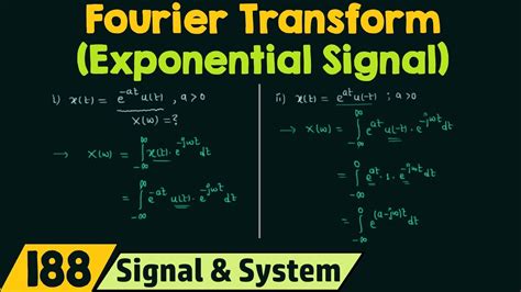 Fourier Transform Of Basic Signals Exponential Signals Youtube