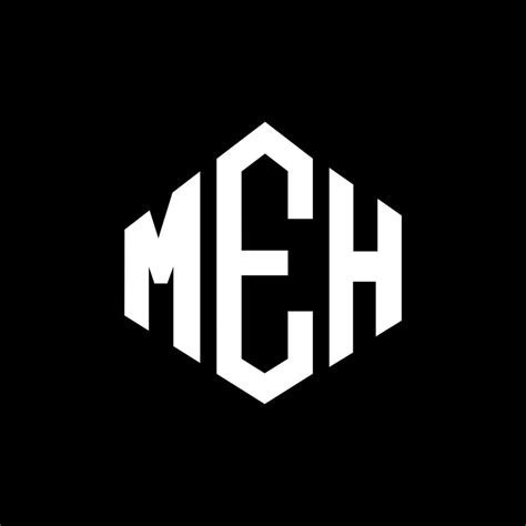 Meh Letter Logo Design With Polygon Shape Meh Polygon And Cube Shape Logo Design Meh Hexagon