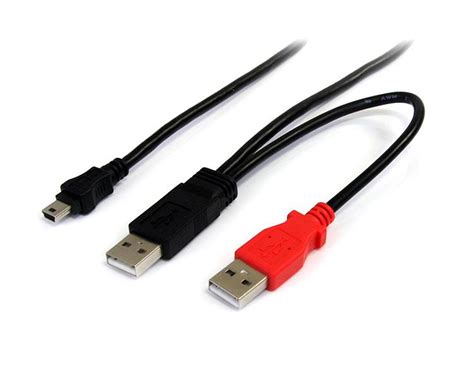 USB A To Mini B Y Cable Ft X USB A Male X USB Mini B Male StarTech Com