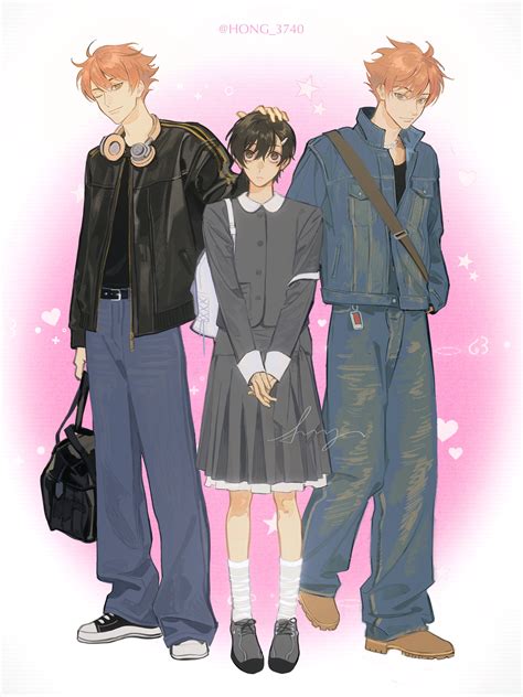 Fujioka Haruhi Hitachiin Hikaru And Hitachiin Kaoru Ouran High