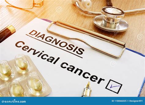 Diagnosis Cervical Cancer With Clipboard Stock Image Image Of Charity Care 118066025