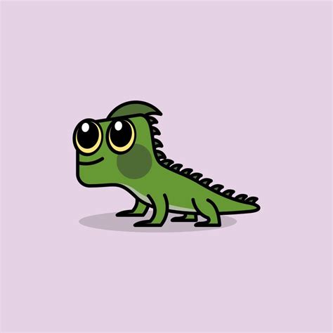 Cute Cartoon Iguana 20793023 Vector Art At Vecteezy