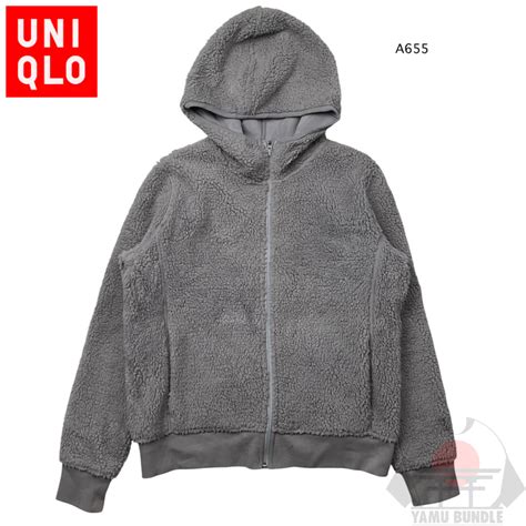 เสื้อแจ็คเก็ต Uniqlo กันหนาว ผ้าฟลีซ Fleece Size L ผญ Shopee Thailand