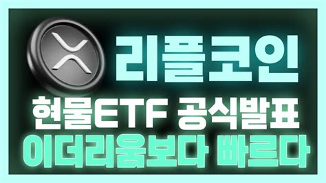 리플 코인 』 현물etf 공식발표 이더리움보다 빠르다 리플코인 리플 코인 코인전망 비트코인 Youtube