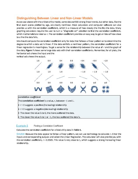 Distinguishing Between Linear And Non Linear Models Distinguishing Between Linear And Non