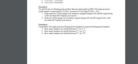 Solved Using IEEE Single Precision Floating Point Chegg