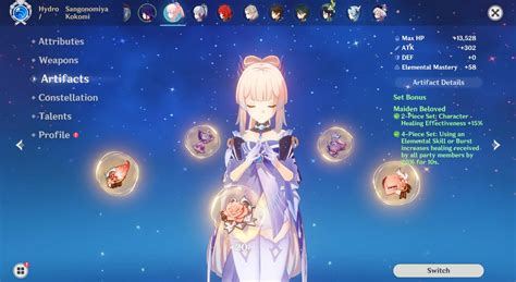 Genshin Impact Sangonomiya Kokomi Guide Weapons Artifacts Talents