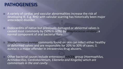 Antibiotics Prophylaxis For Infective Endocarditis Pptx