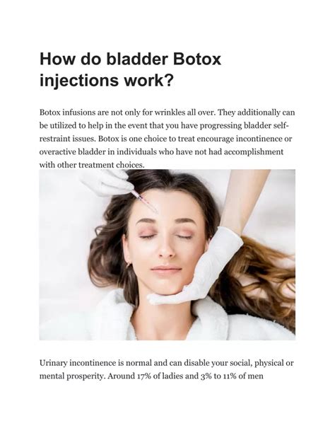 Ppt How Do Bladder Botox Injections Work Powerpoint Presentation Free Download Id 12685559