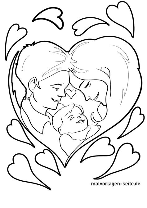 Malvorlage Familie Ausmalbild Kostenlos Herunterladen