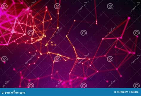 Abstract Science Background With Particles And Plexus Connected Lines Stock Illustration