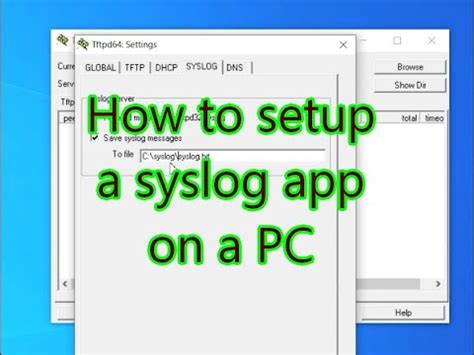 How To Setup A Syslog App On A PC YouTube