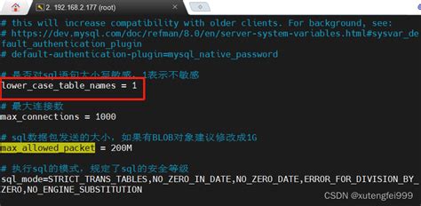 different lower case table names settings for server ‘1‘ and data