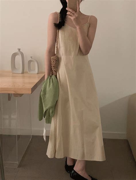 Summer🌴 플로 핀턱 끈나시 원피스 봄 여름 스퀘어 민소매 레이어드 롱 플레어 뷔스티에 플리츠 A라인 셔링 레이스 하객 리조트룩 휴양지룩 나들이 꽃놀이원피스