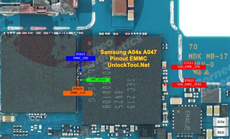 Samsung A05 A055f Pinout Test Point Unlocktool