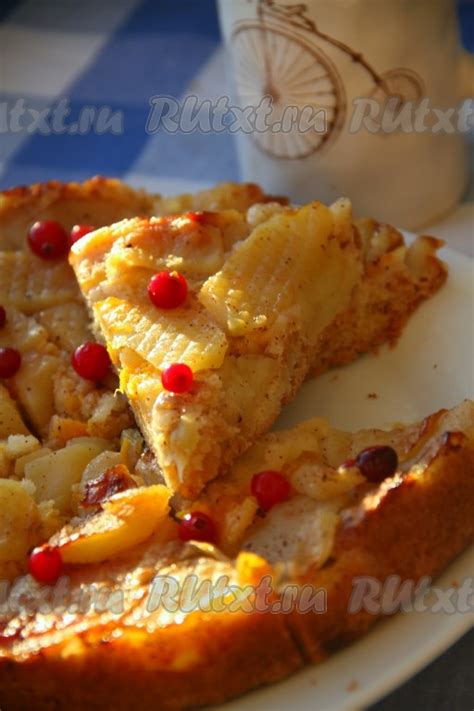 Пирог из заварного теста с яблоками 8 фото в рецепте