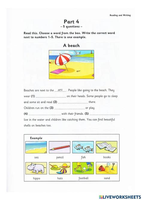 Starters 1 Te… Free Interactive Worksheets 2313484