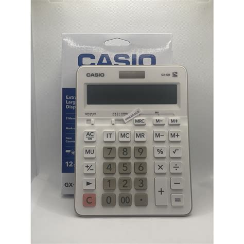 เครื่องคิดเลข คาสิโอ Gx 12b We สีขาว Shopee Thailand