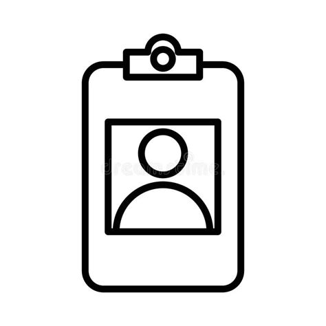 Assignment Icon Linear Logo Mark In Black And White Stock Illustration