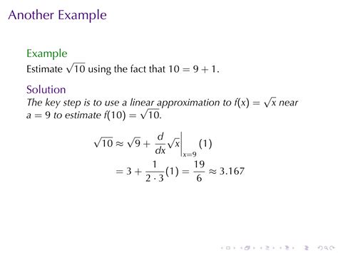 Lesson Linear Approximation PPT