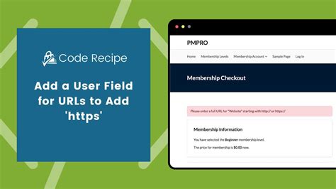 How To Validate Urls In User Fields At Checkout Pmpro Guide