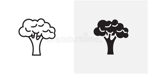 Tree Vecor Icon Set Stock Vector Illustration Of Fruit