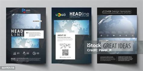 A 4 형식의 편집 레이아웃의 검은 색된 벡터 일러스트 레이 션 브로셔 잡지 전단지 책자에 대 한 디자인 서식 파일을 다룹니다 과학 의료 Dna 연구입니다 과학 이나 의료