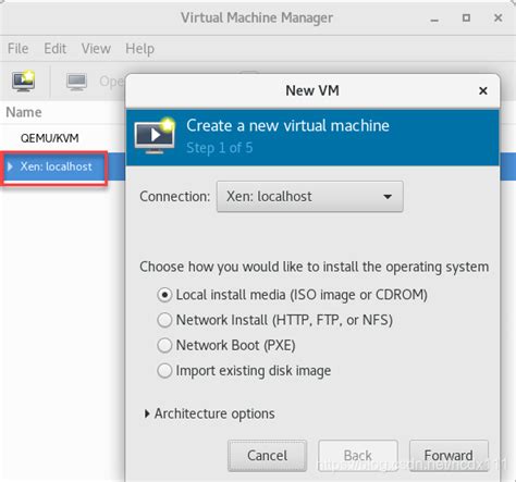 Install Xen Virtual Machine Using Virt Manager Programmerah