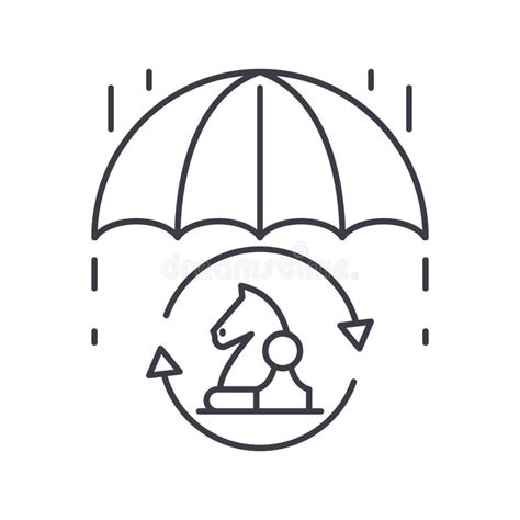 Risk Analysis Icon Black Vector Sign With Editable Strokes Concept Illustration Stock