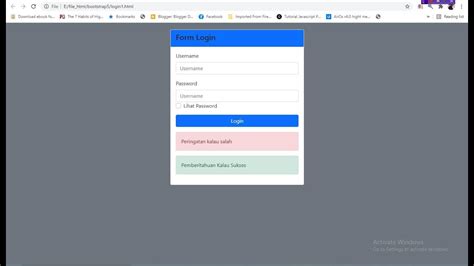 Bootstrap Tutorial 4 Membuat Form Login Bootstrap Sederhana Youtube