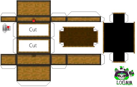 Minecraft Papercraft Openable Chest