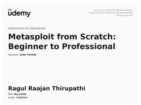 cybersecurity metasploit penetrationtesting udemy ethicalhacking