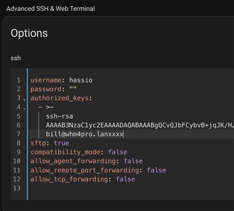 Cannot Add Multiple Keys In Config For Advanced Ssh And Web Terminal
