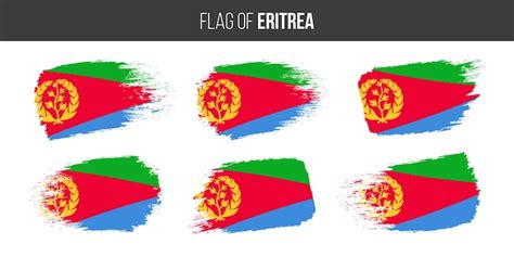 Premium Vector Eritrea Flags Brush Stroke Grunge Vector Illustration