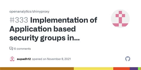 Implementation Of Application Based Security Groups In Shinyproxy · Issue 333 · Openanalytics