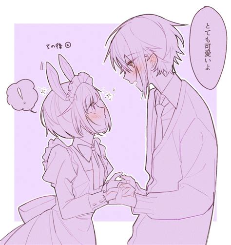 Safebooru 1girl Animal Ears Apron Back Bow Blush Bow Bowtie Cardigan