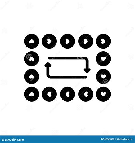 Black Solid Icon For Repeated Rotation And Movement Stock Illustration Illustration Of Icon