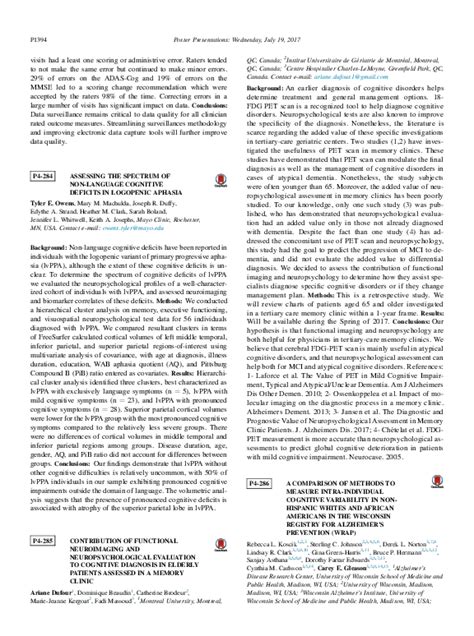 Pdf A Comparison Of Methods To Measure Intra Individual Cognitive Variability In Non Hispanic