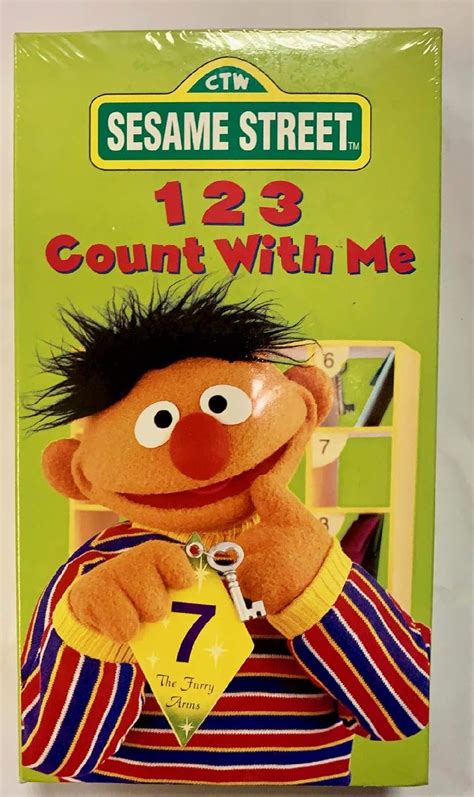 Sesame Street 123 Count With Me Vhs Caroll Spinney