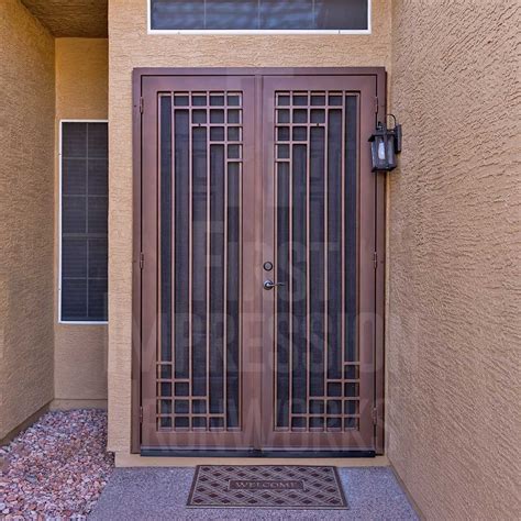 Geometric Iron Security Door First Impression Ironworks