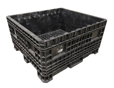 Reconditioned Bcd 45 X 48 X 25 All Black Fixed Wall Bulk Container Bulk Container Direct